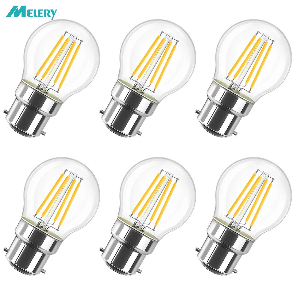 B22 Filament Led Light Bulb 4w Incandescent Bayonet Lamp G45 2700k Warm ...