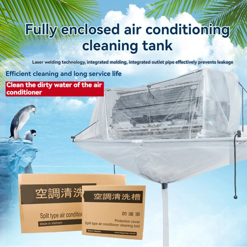 Split-Type-Room-Air-Conditioner-Cleaning-Washing-Cover-Ceiling-Wall ...