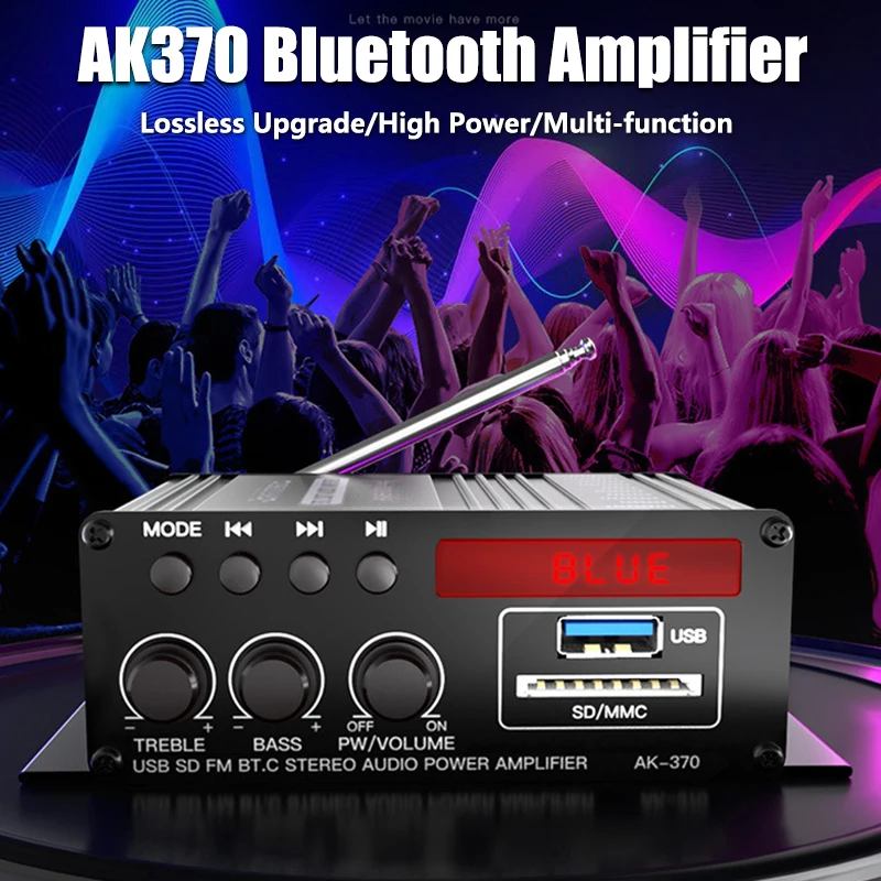 AK370-HiFi-Digital-Amplifier-Mini-Home-Car-Bluetooth-MP3-Channel-2-0 ...