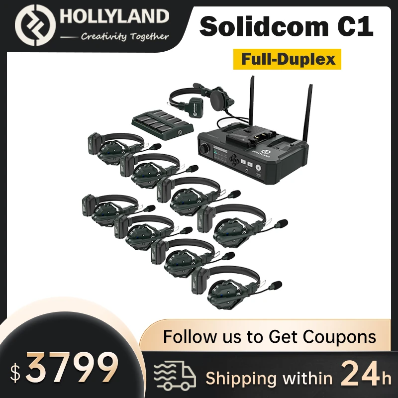 Hollyland Solidcom C1 Wireless Intercom System 1000ft Range ...