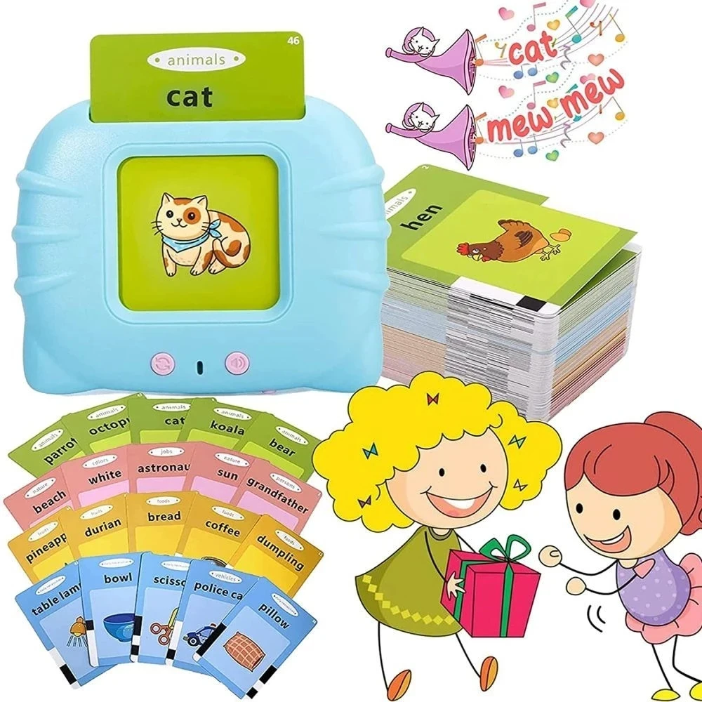Montessori-Education-Flash-Cards-Learning-Machine-Toys-Kids-Talking ...