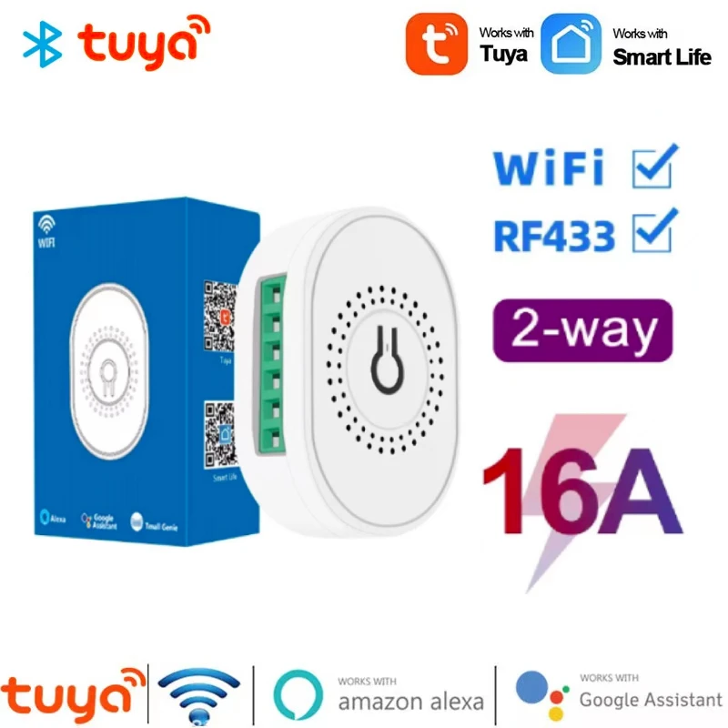 16A-Tuya-Wifi-RF433-MINI-Smart-Switch-Module-2-way-App-Timer-Switches ...