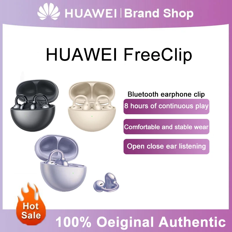 Huawei-FreeClip-Bone-Conduction-Wireless-Bluetooth-Open-Ear-Clip-Noise ...