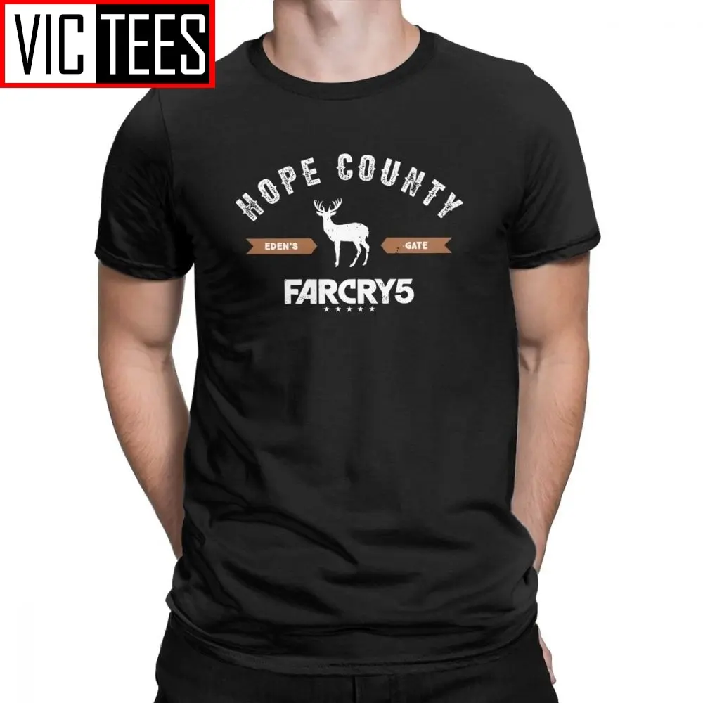 Far Cry 5 Tee Shirt Edens Gate Game John Seed Hope County Cross Men T ...