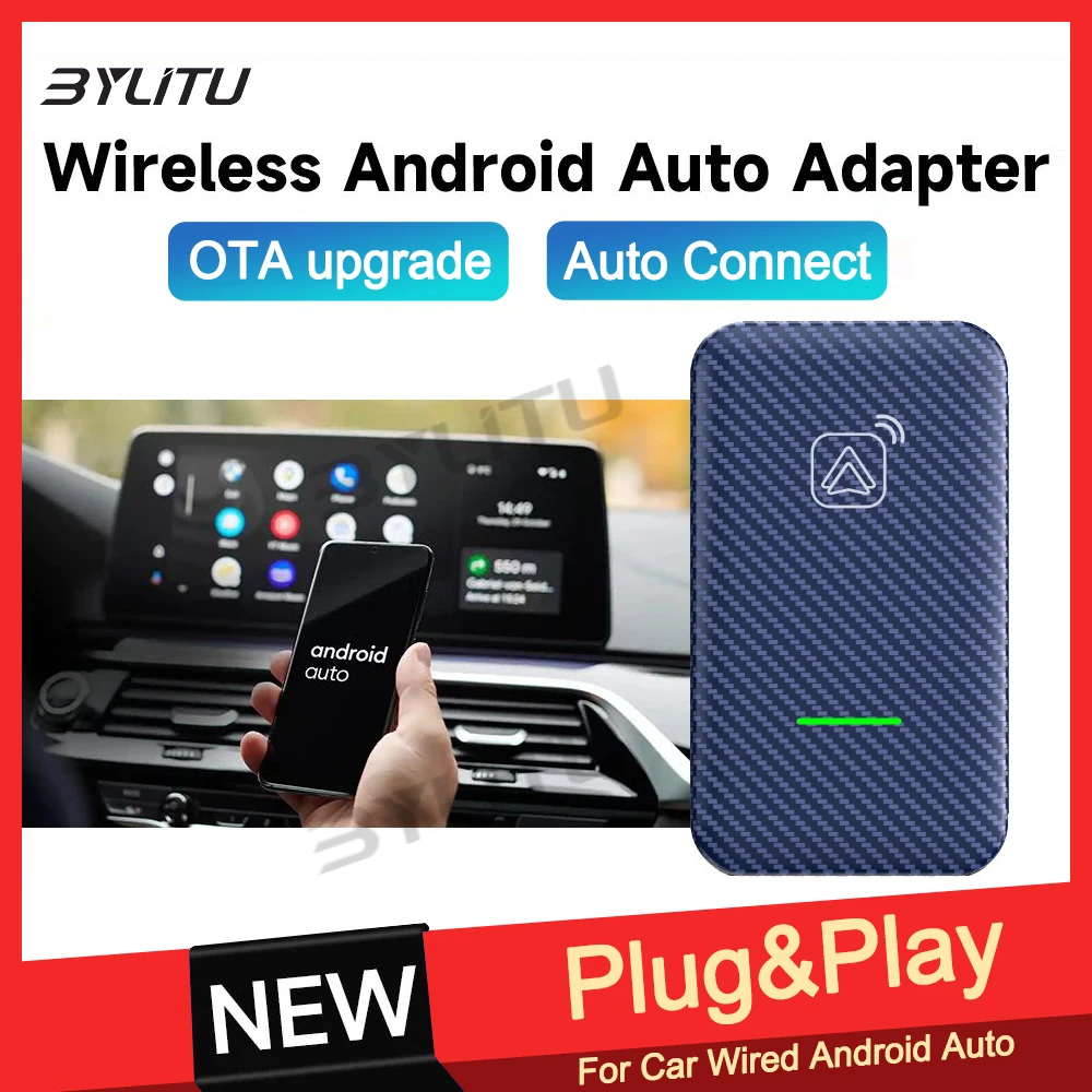 Android Auto Wired To Wireless Dongle Smart Ai Box Wifi Bt Auto Connect ...