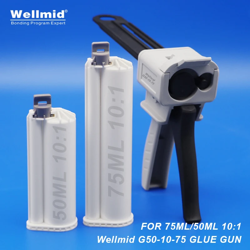 50ml 75ml 10:1 Adhesives Dispensing Gun 2K Kit Portable Double Tube ...