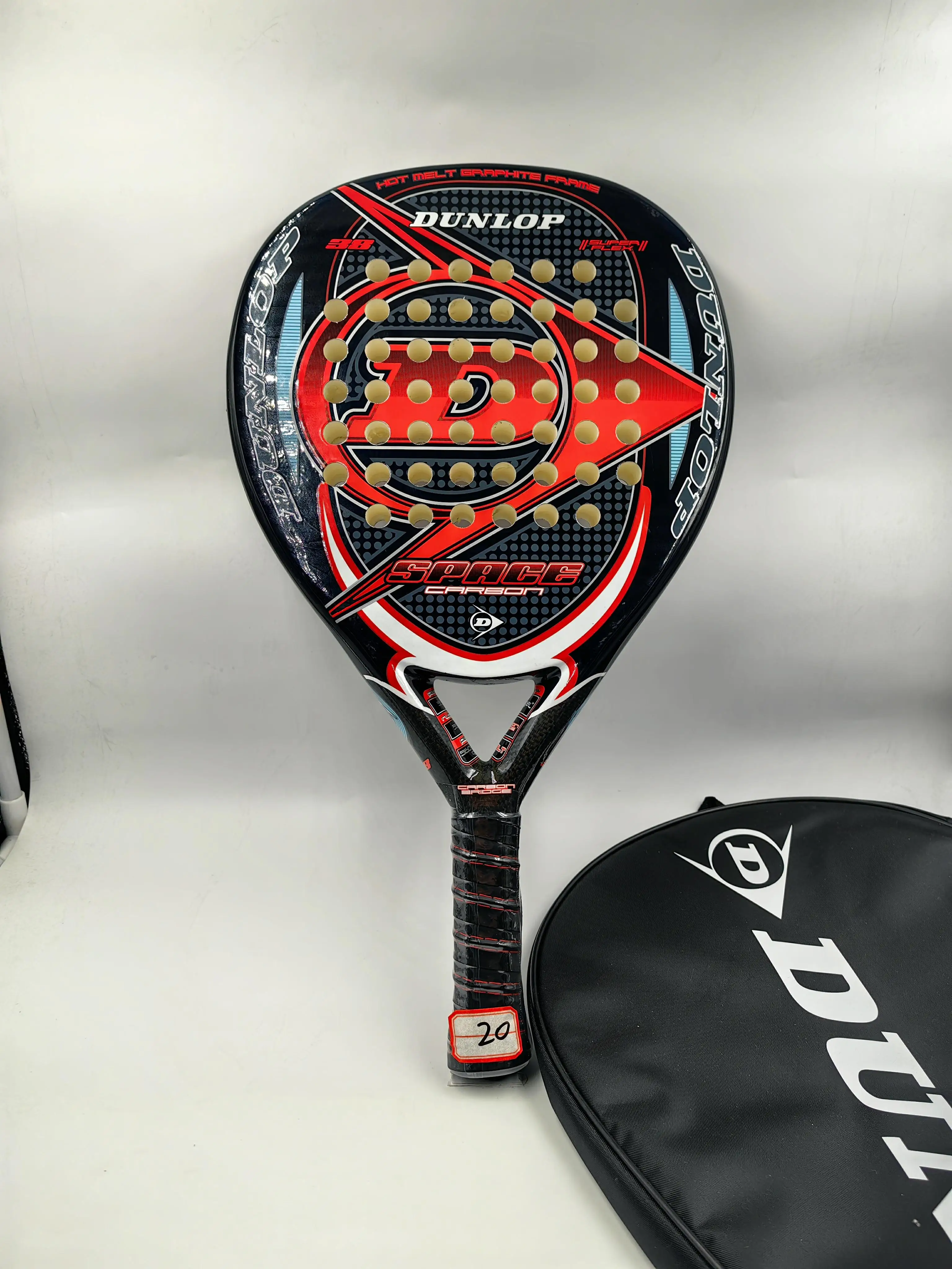 Padel Tennis Racket 3K Carbon Fiber Rough Surface High Balance with EVA ...
