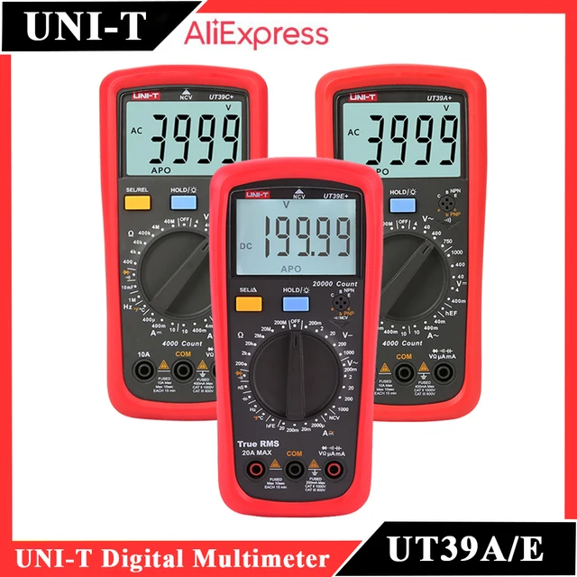 Uni-T Ut39A Ut39C Ut39E Plusz Digitális Multiméter Ac Dc Feszültség ...