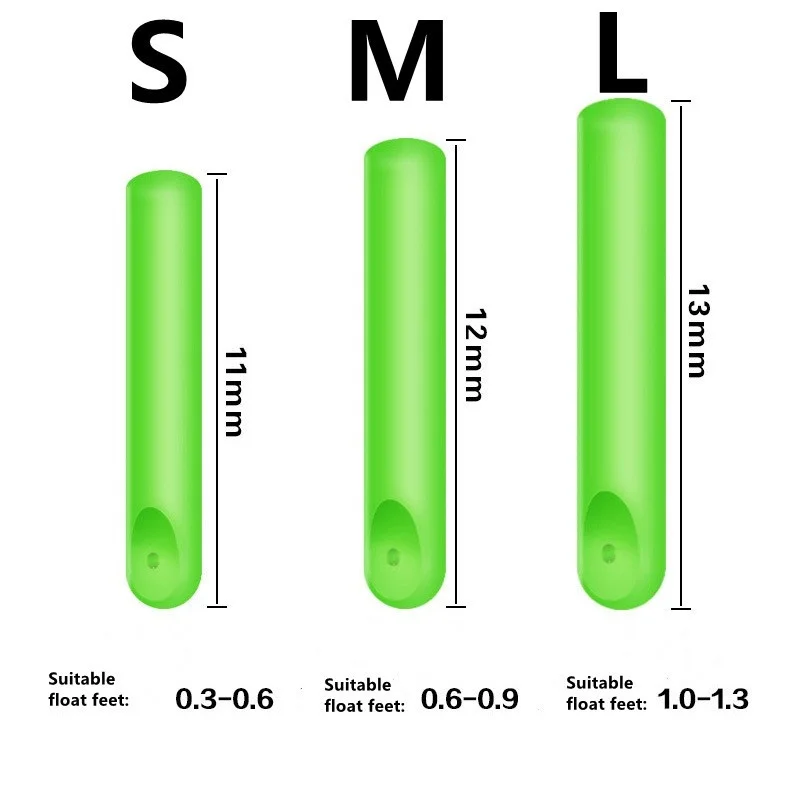 100pcs-11-12-13mm-Fishing-Float-Adapters-Foot-Seat-Holder-Silicone ...