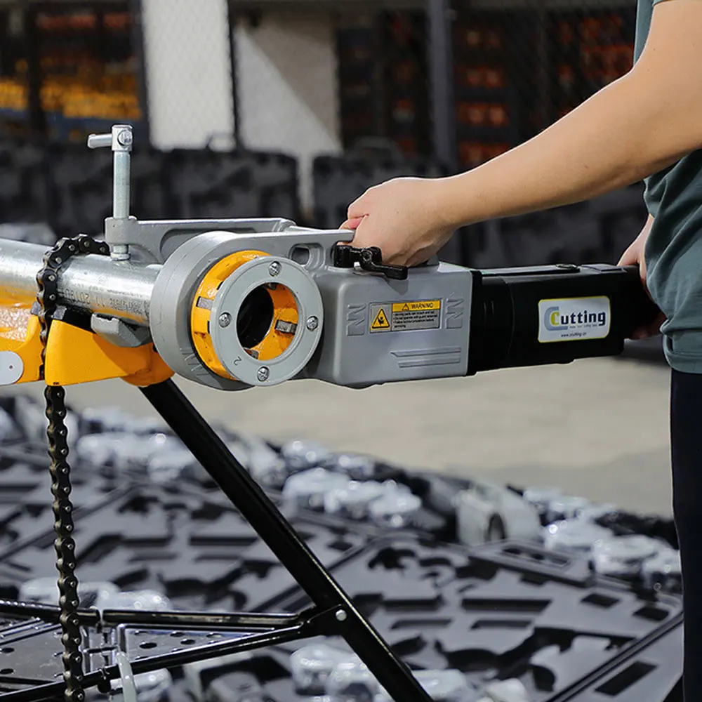 2 Inch Handheld Electric Pipe Cutter Die Head Threading Machine Pipe ...