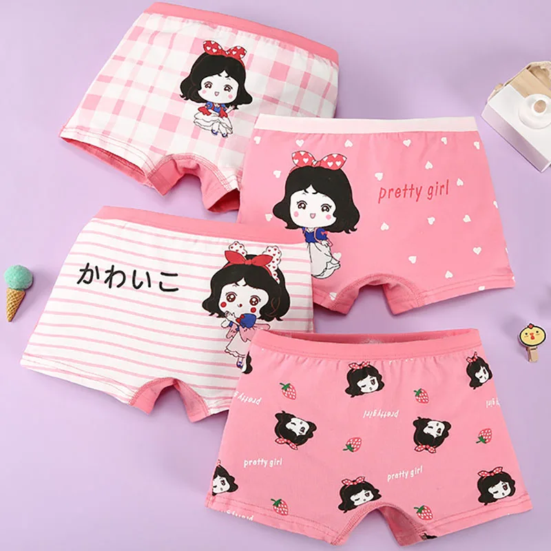 Ropa interior de algodón para niñas, bragas con estampado, calzones ...