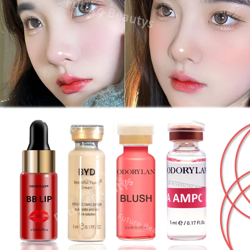 BB Lips Glow Foundation Face Kit, ampolla Serum Starter Kit, pigmento ...