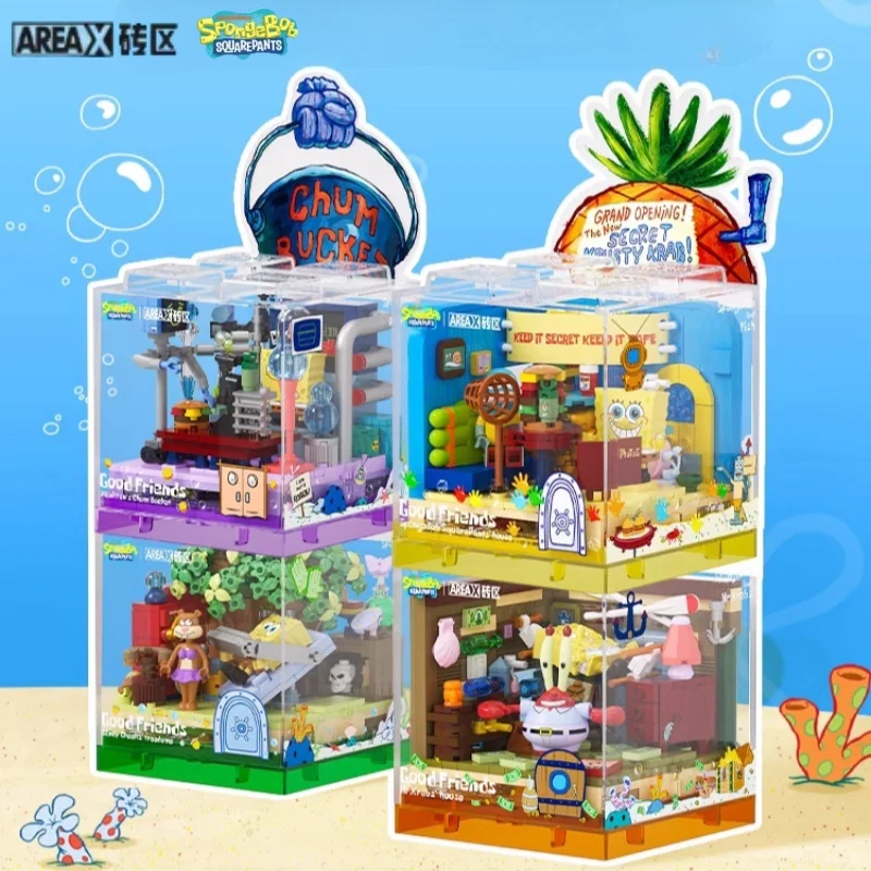 New-AREAX-SpongeBob-SquarePants-Building-Block-Box-Sandy-s-Dome-Tree ...