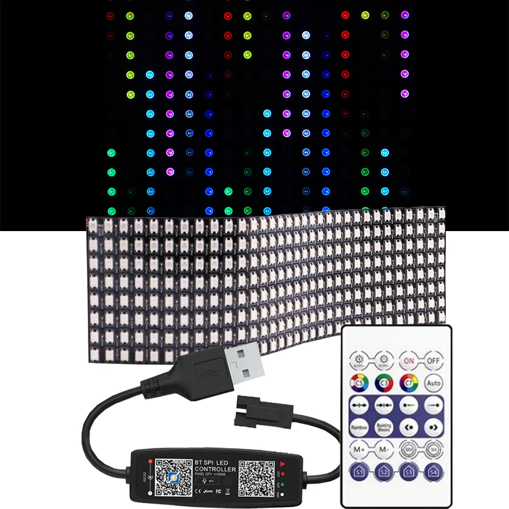 Led-Strip-Matrix-Digital-Panel-WS2812B-Smart-Addressable-Pixel-Screen ...