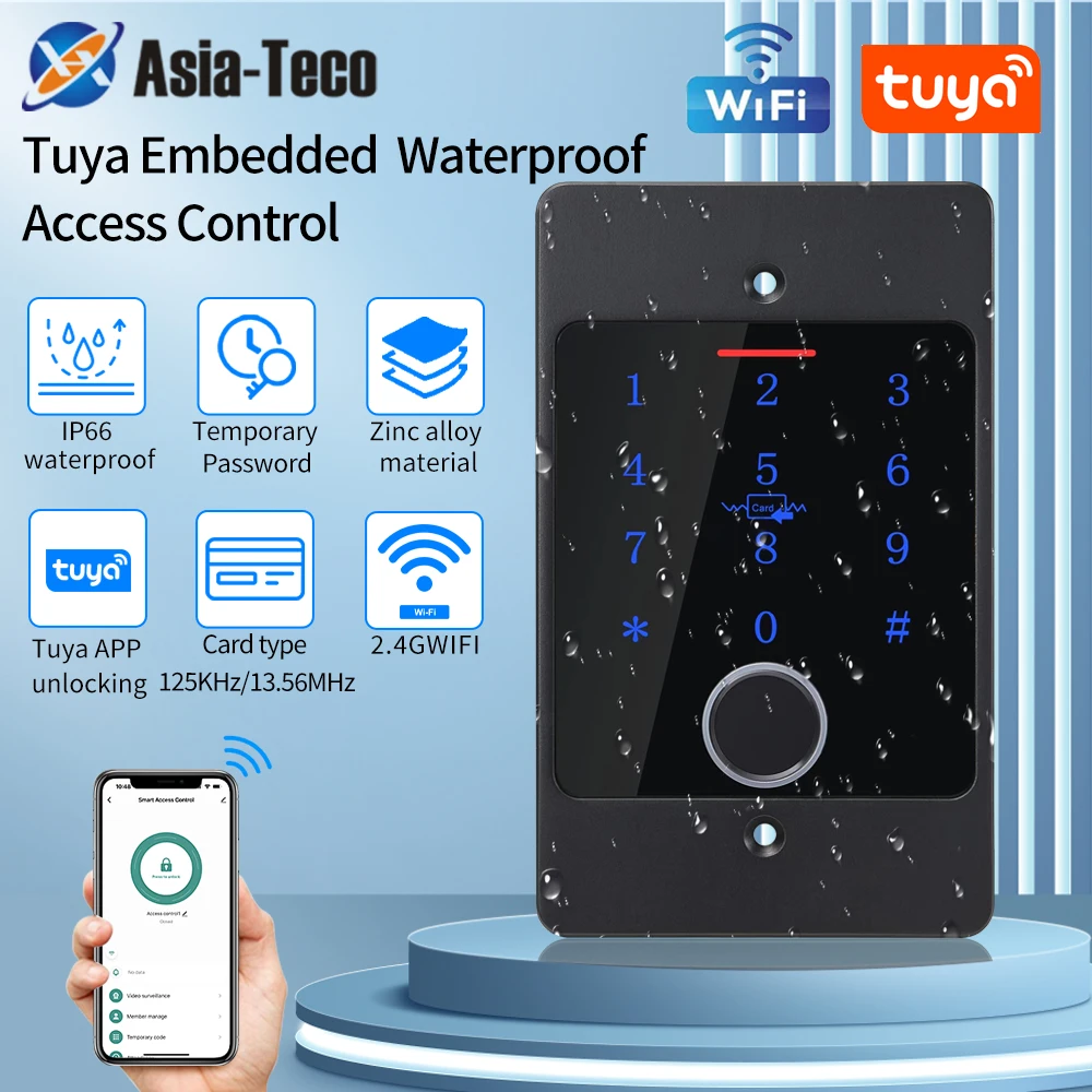 WiFi Tuya App Smart Door Lock Keyboard RFID Access Controller ...