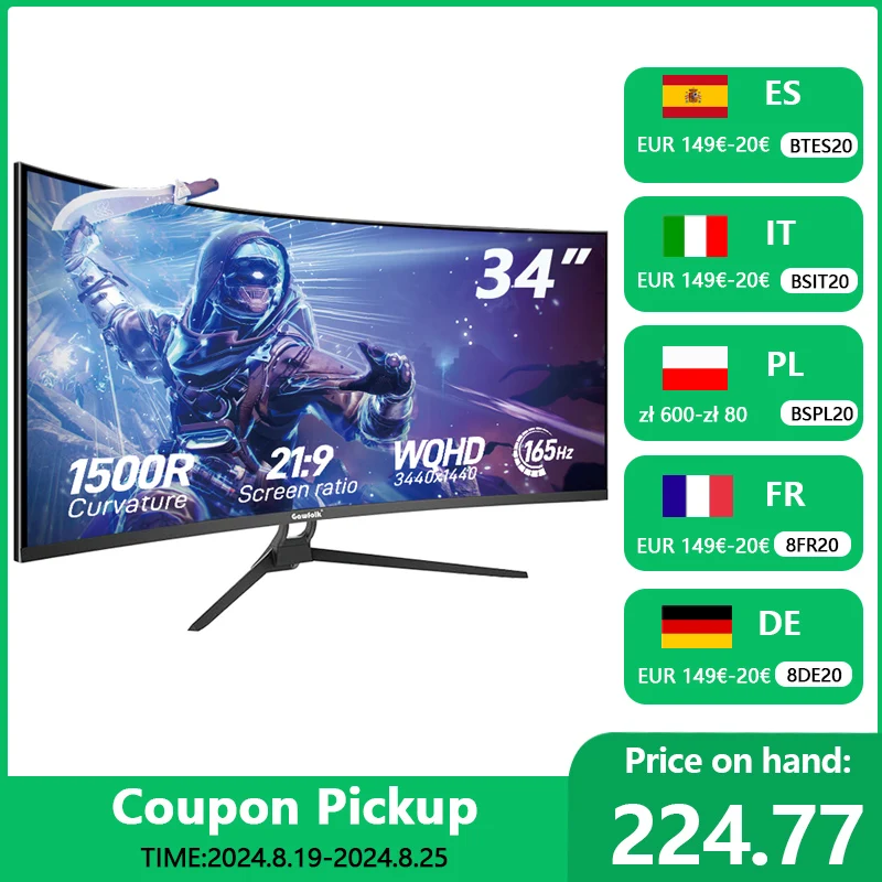 Gawfolk-Monitor-curvo-para-juegos-34-Zoll-UWQHD-3440x1440P-1500R ...