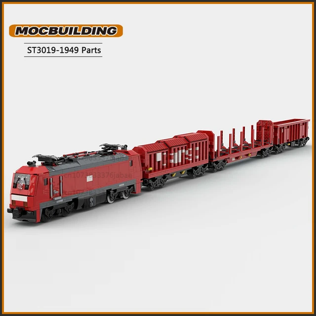 Cargo Express Train MOC Building Blocks Train City Model DIY Assembled ...
