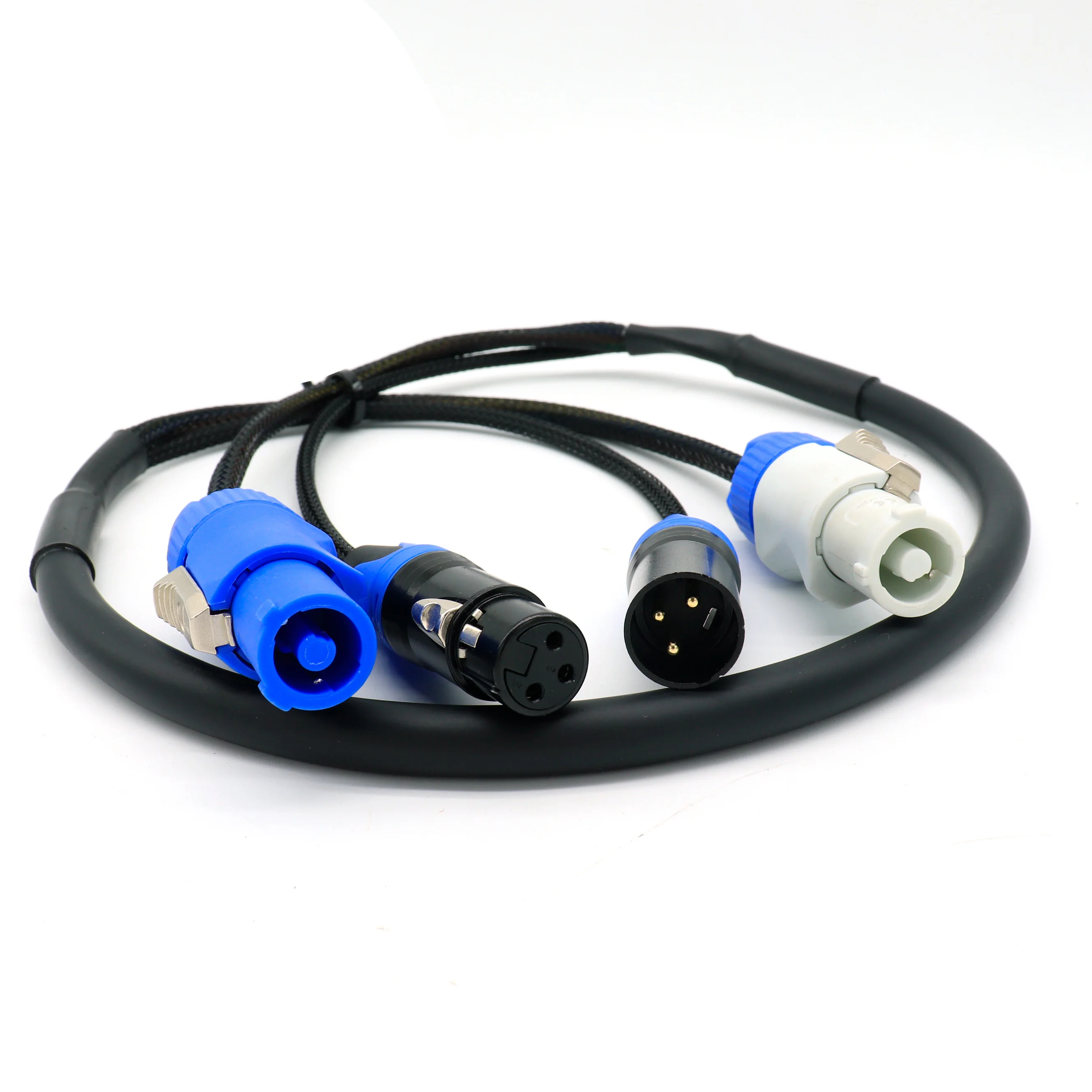 2 in1 XLR female and male Powercon in and out Dmx cable xlr and Power ...