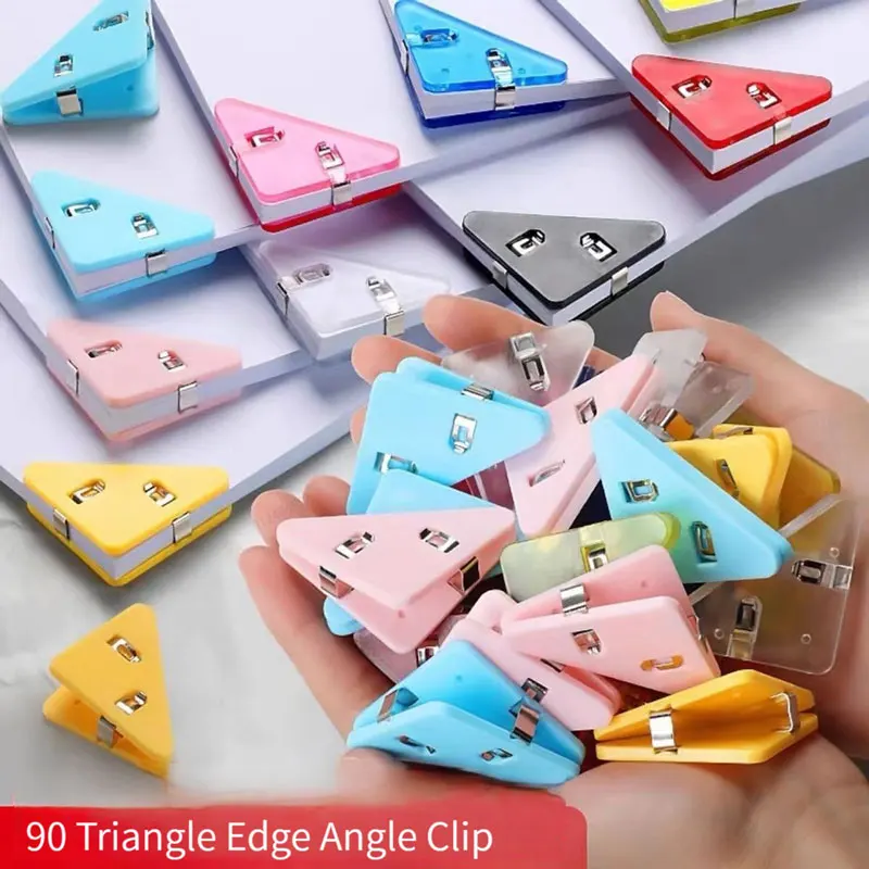Haile 10pcs Mini Color Corner Paper Clips Triangle Page Files Documents ...