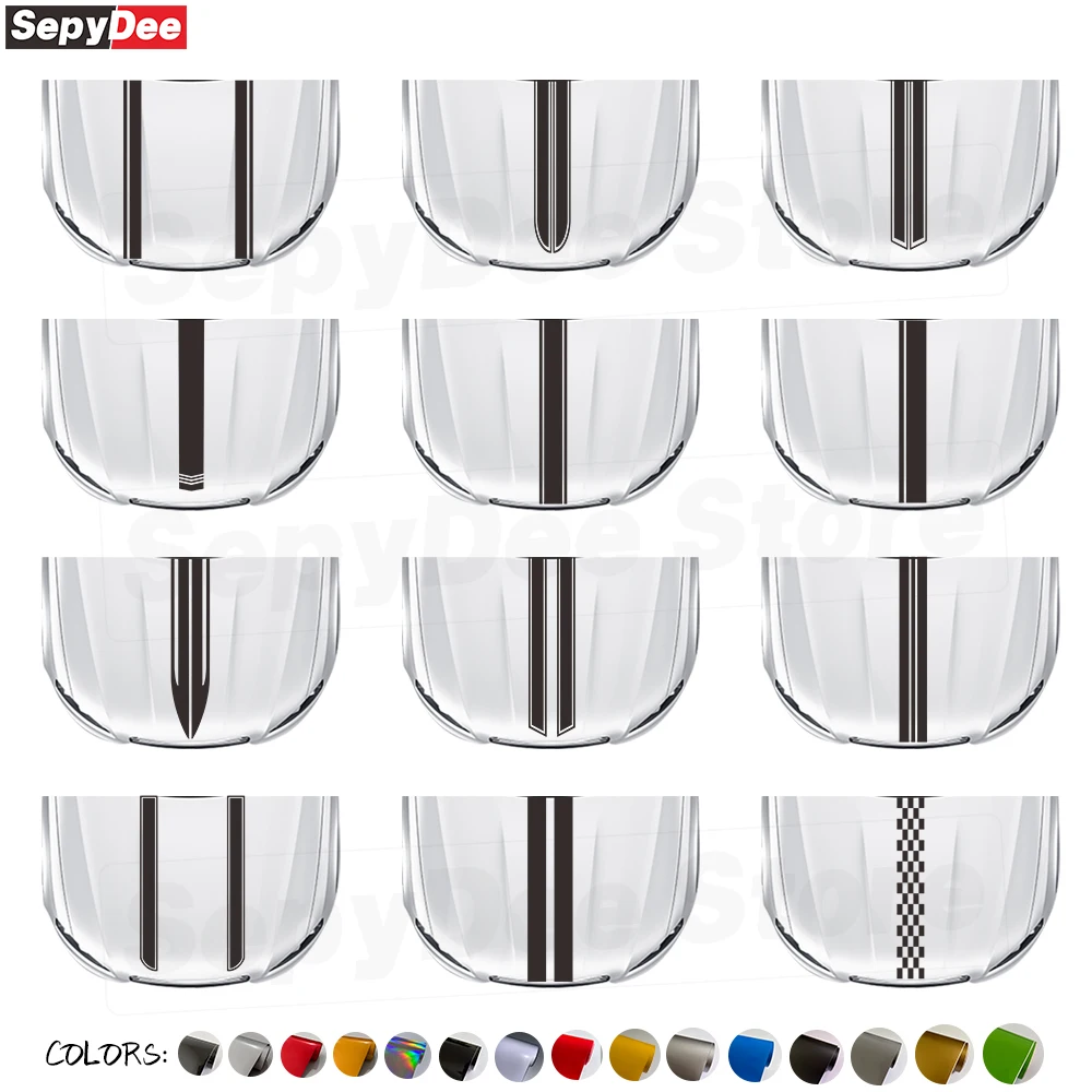 Universal-Car-Hood-Bonnet-Sticker-Racing-Sport-Auto-Body-Engine-Cover ...