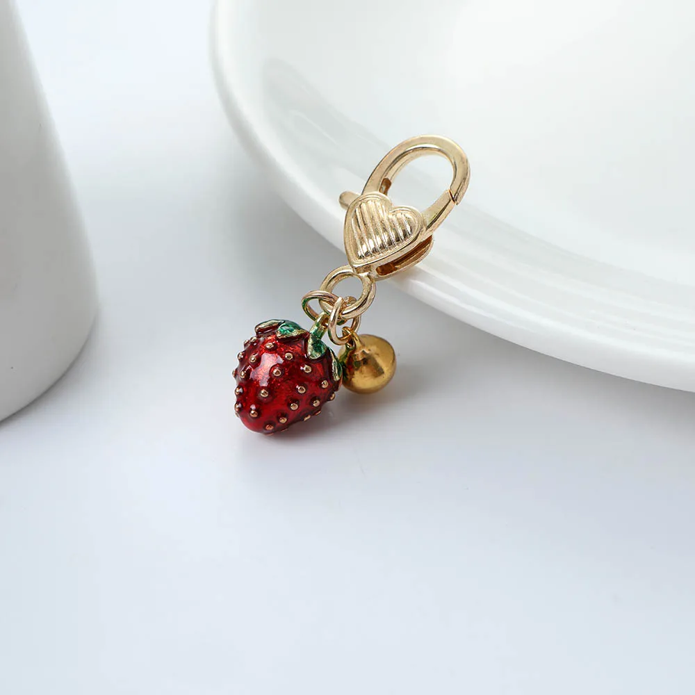 lovely-Strawberry-Cellphone-Strap-Colorful-Phone-Chain-Handmade-Keyring ...