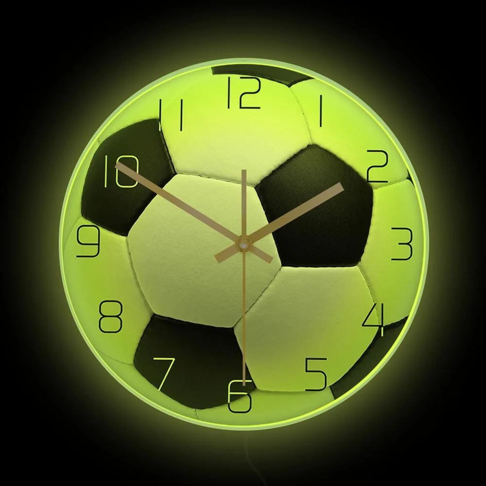 Football-3D-Effect-Wall-Clock-With-LED-Backlight-For-Boy-Room-Sport ...