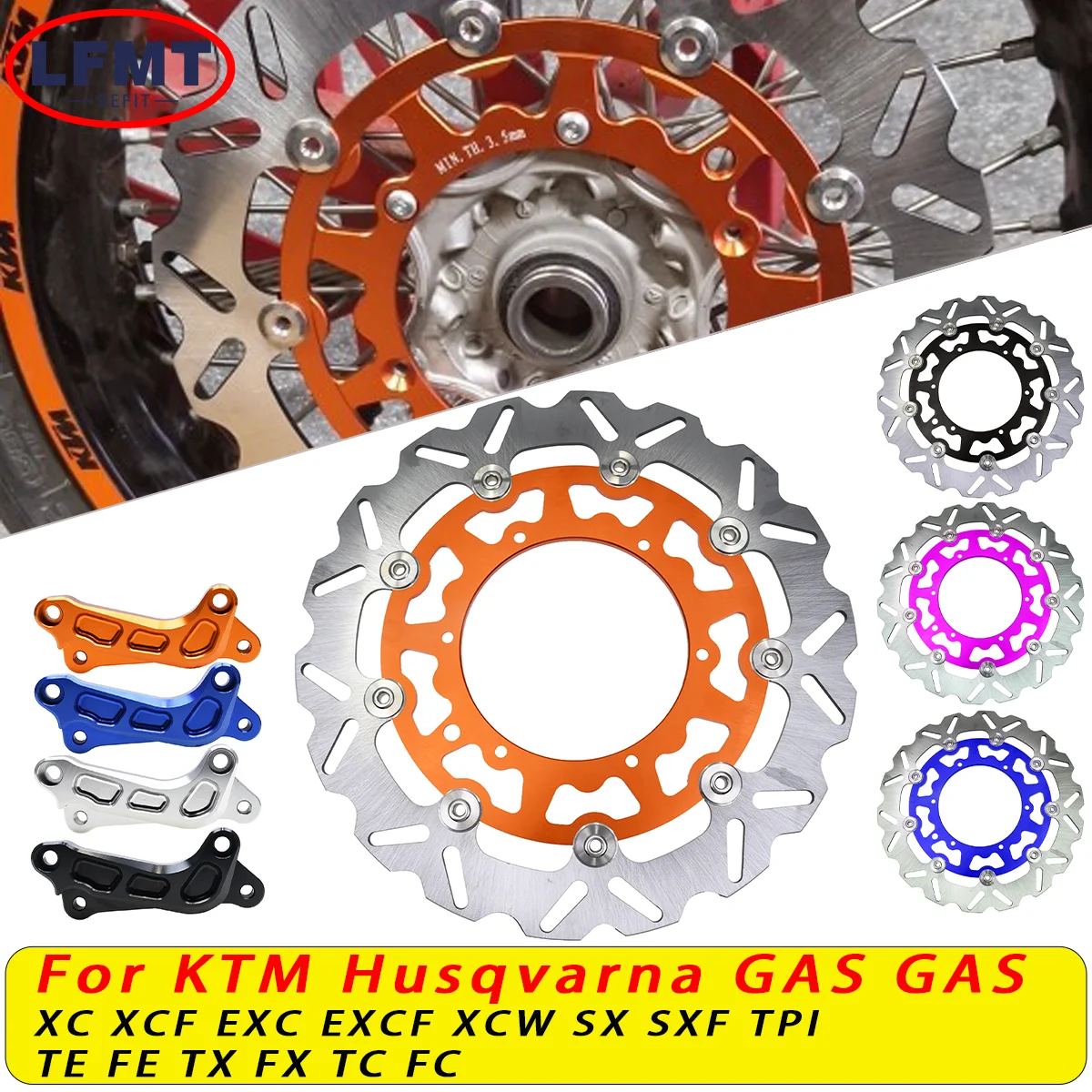 Motorcycle-320MM-Front-Floating-Brake-Disc-Rotor-For-KTM-SX-EXCF-XCF ...
