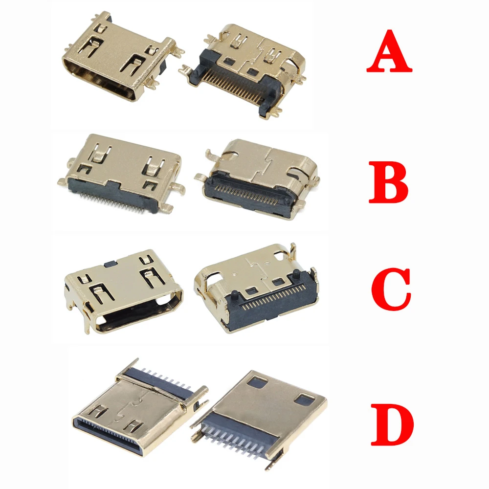 Receptacle | Connector | Reflow - 10pcs Mini Hdmi-compatible Male ...