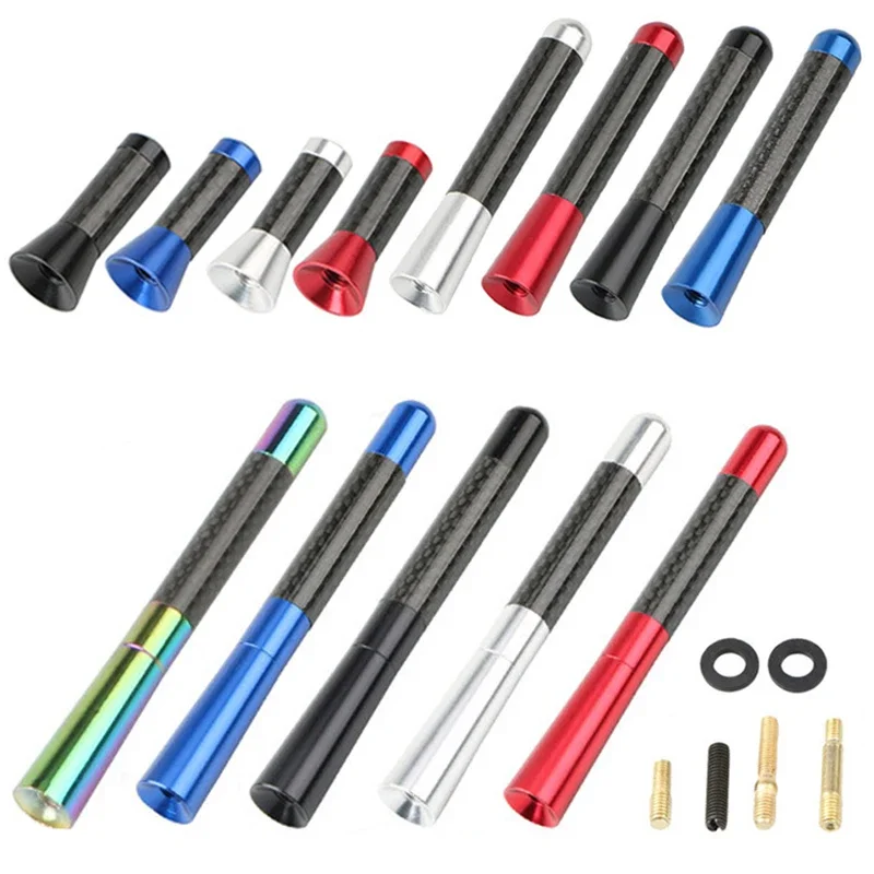 3.5cm/8cm/12cm Universal Car Short Radio Antenna Carbon Fiber Black Car ...
