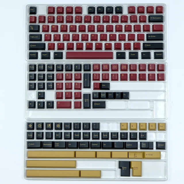 KBDiy 173 Keys/Set GMK Red Samurai Keycaps Custom Cherry Profile PBT ...