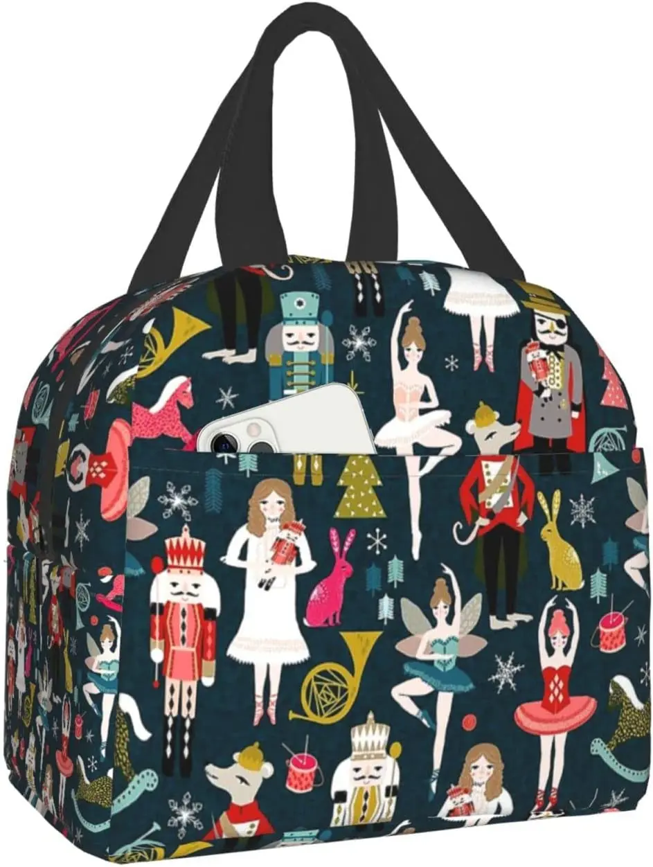 Nutcracker-Ballet-Xmas-Dance-Lunch-Bags-For-Women-Portable-Cooler-Tote ...