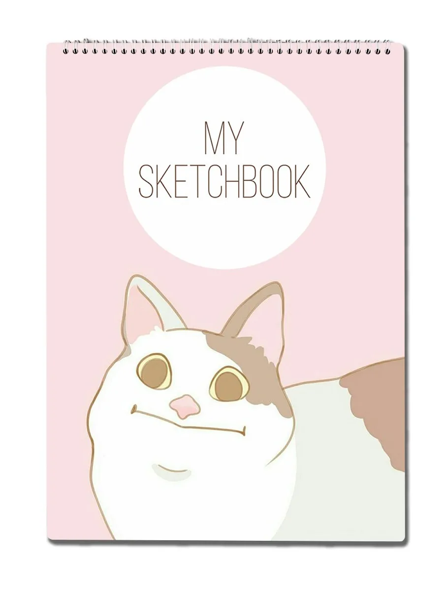 Sketchbooks A3 50 sheets notebook for drawing memes cats милота 1019 ...