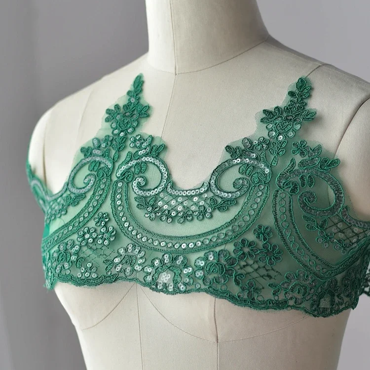 Luxury Refined Sequined Lace for Car, Wedding Dress Accessories, Lace ...