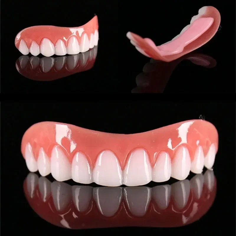 Braces-Top-Row-Of-White-Braces-Silicone-Imitation-Adhere-Health-Veneer ...