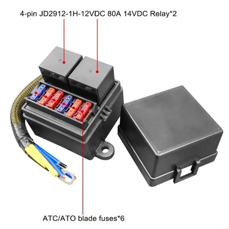 30A 5 Pin Relay Fuse Relay Box, s 12VDC Relay Fuse Block For Yacht ...