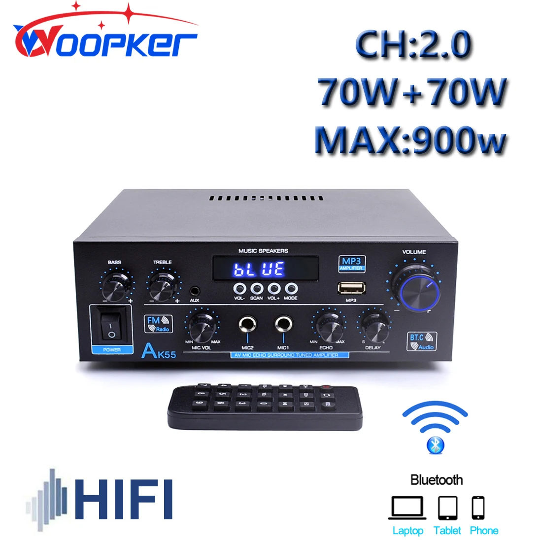 woopker-Home-Power-Amplifier-AK55-Bluetooth5-0-ch2-0-70W-70W-Release-the-audio-systemhigh ...