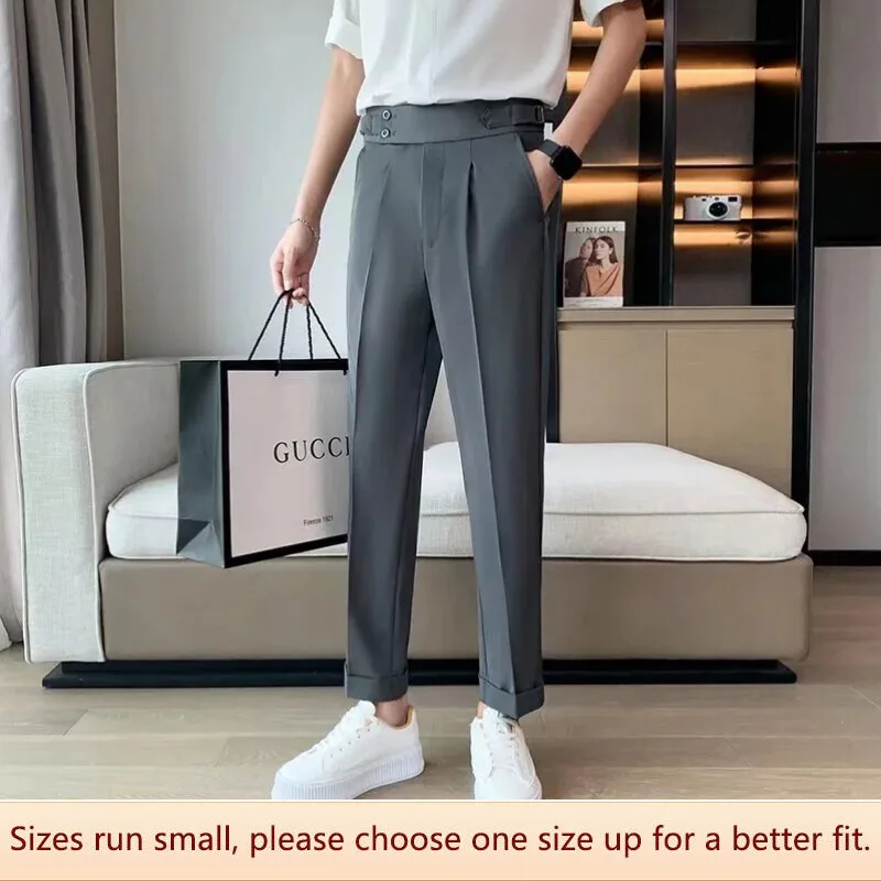 Cal-a-comprida-casual-masculina-cal-a-formal-ocidental-da-moda-slim-fit ...