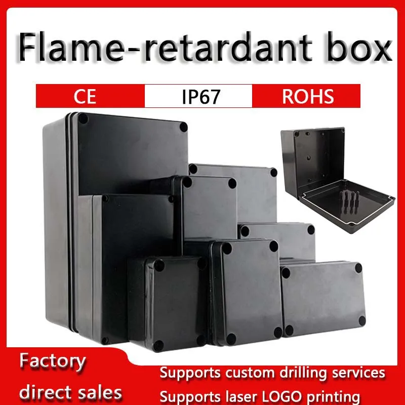 ABS-Black-Outdoor-Waterproof-Enclosure-Plastic-Box-Electronic-Project ...