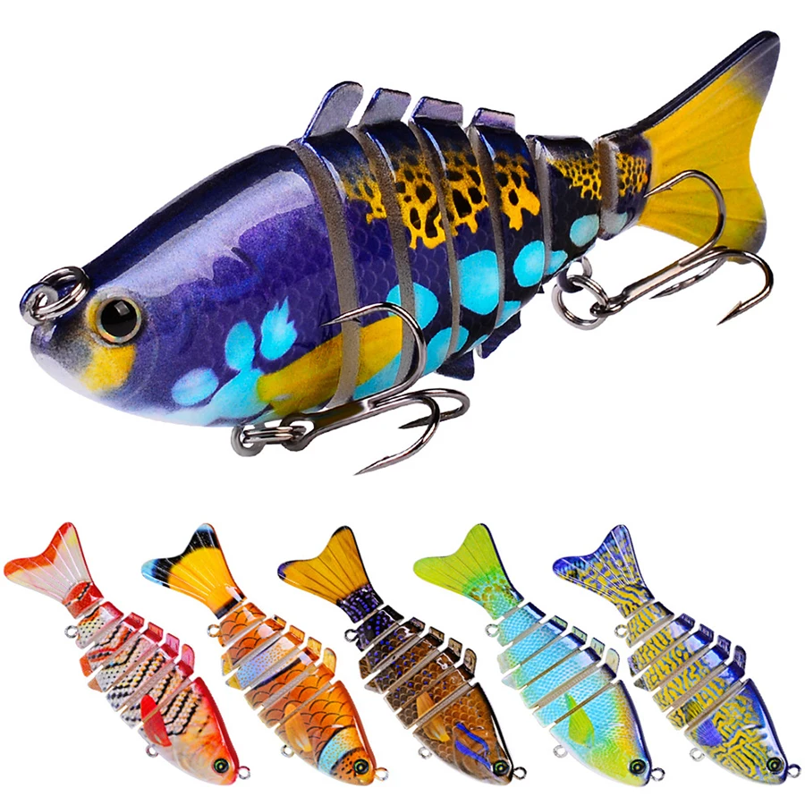 1Pcs Wobbler Multi Jointed 7 Segments Fishing Lure 10cm/15.61g Hard ...
