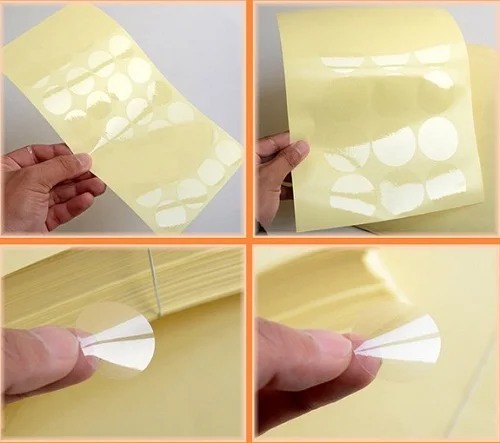 1000pcs 15mm -50mm Clear Seal Round Gloss Dot Stickers Self Adhesive ...