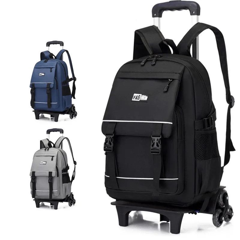 Teens-Boys-Middle-High-School-Trolley-Rolling-Backpacks-Wheeled-Bookbag ...