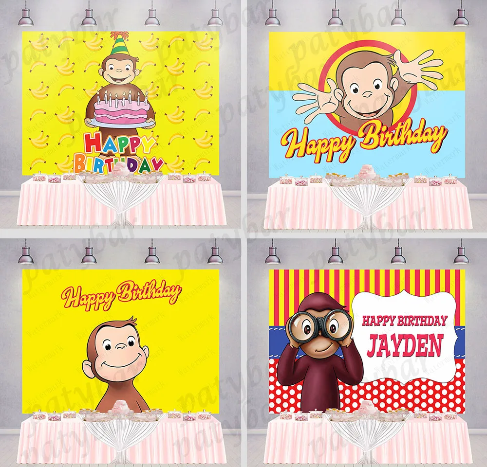 Curious George Happy Birthday Banner