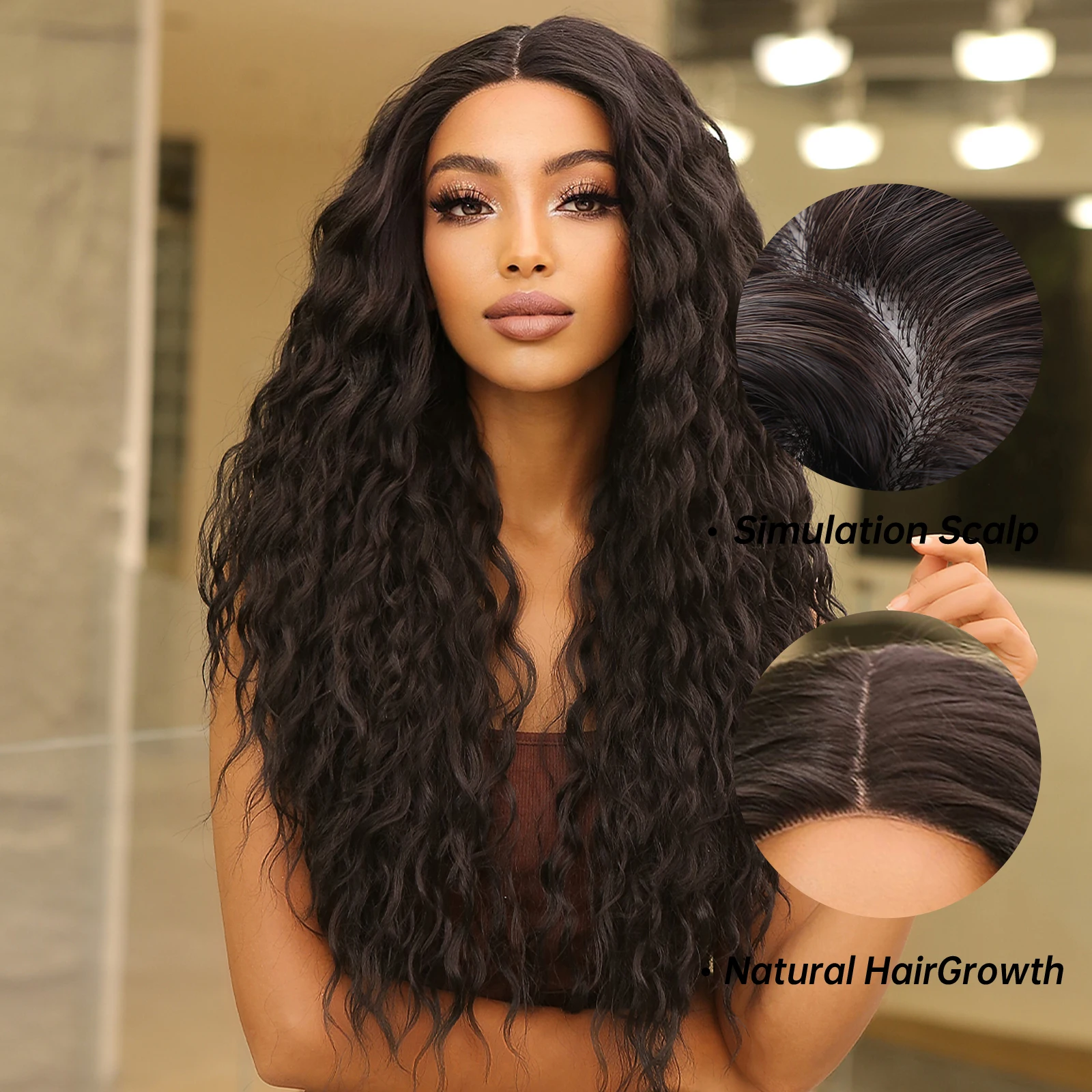 Curly Synthetic Lace Front Wigs