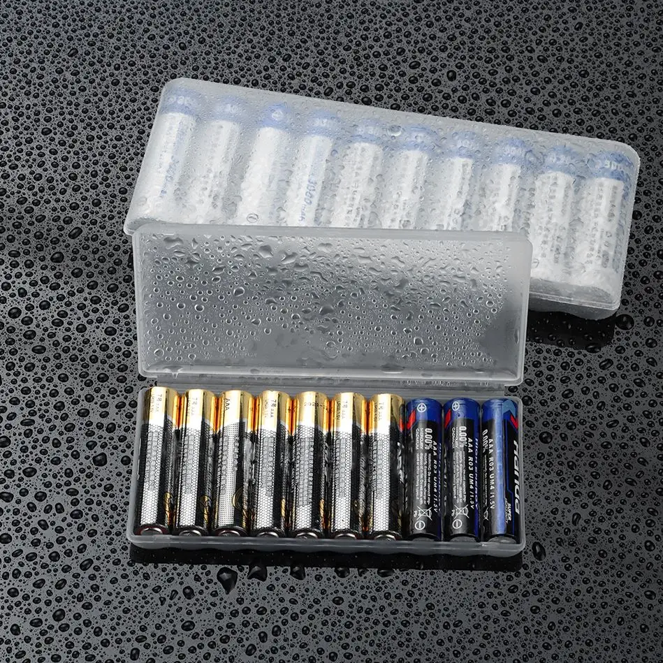 For-AAA-AA-18650-10-Slot-Battery-Storage-Box-Clear-Hard-Plastic-Battery ...