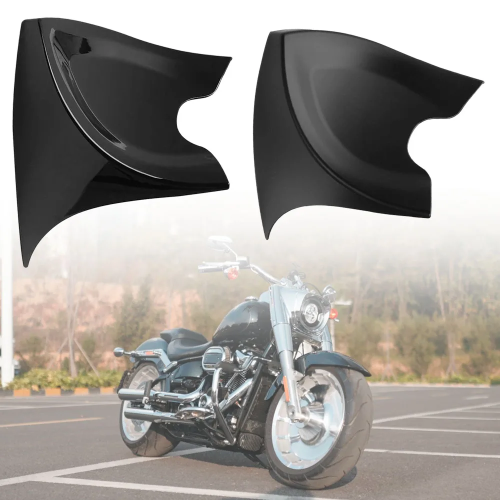Motorcycle-Front-Chin-Fairing-Spoiler-Bright-Matte-Black-For-Harley ...