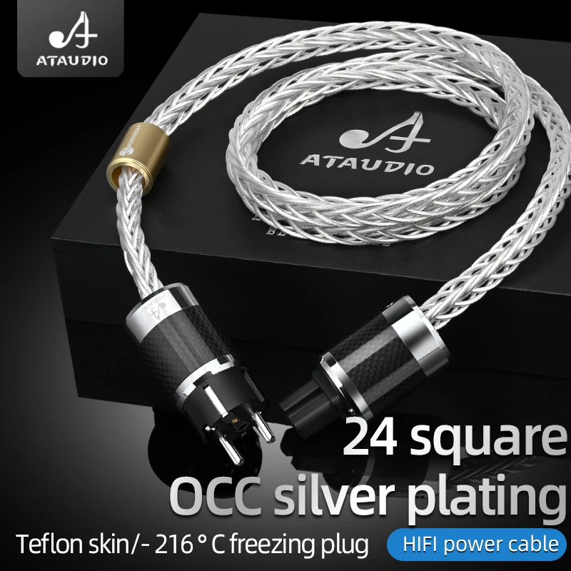 Hifi-Siver-Plated-Power-Cable-High-Quality-OCC-Silver-Power-Cord-With ...
