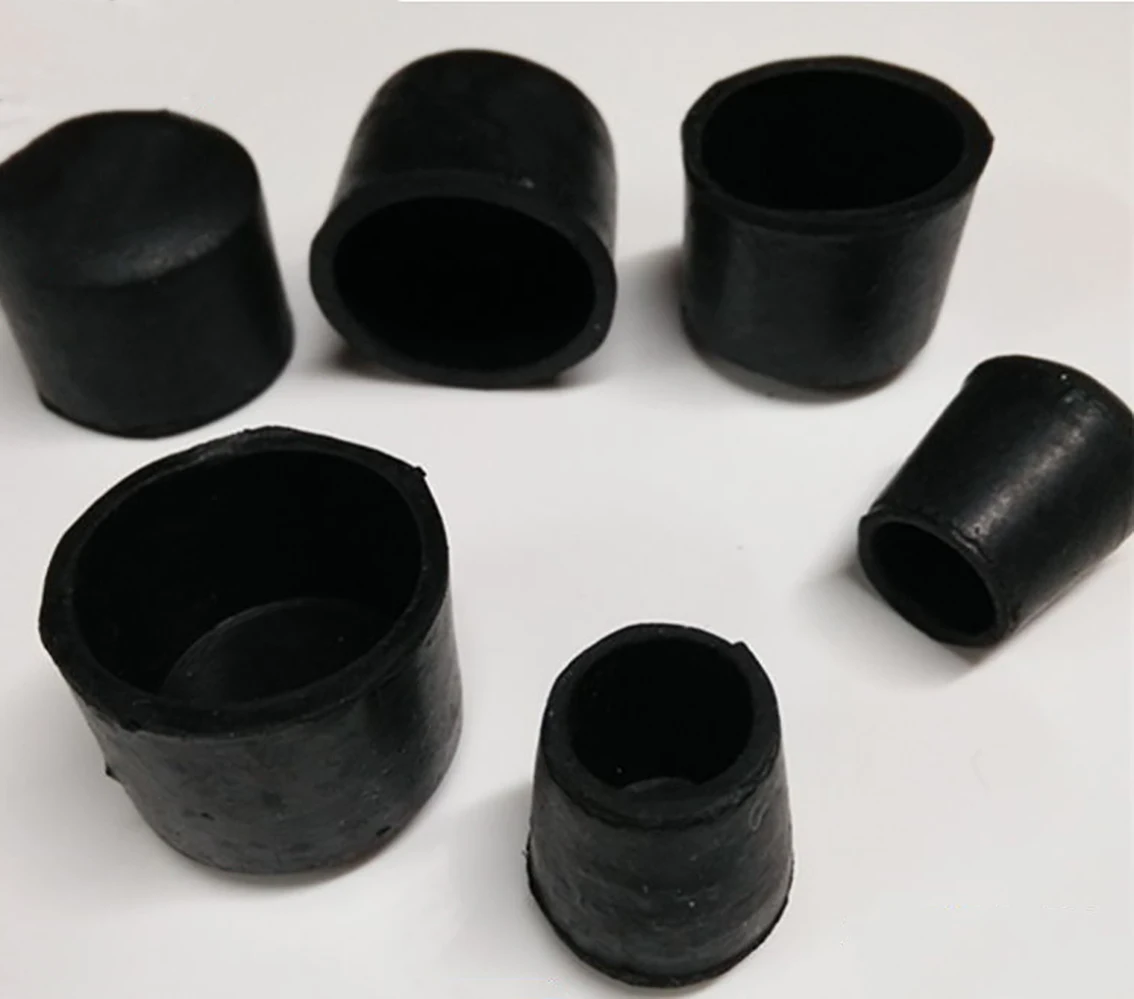 Black-Rubber-Round-Caps-Protection-Gasket-Dust-Seal-End-Cover-Caps-For ...