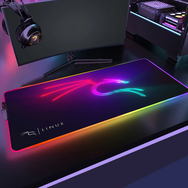 XXL-RGB-Gaming-Mouse-Pad-K-Kali-Linux-Gamer-Keyboard-Luminescence-Desk ...