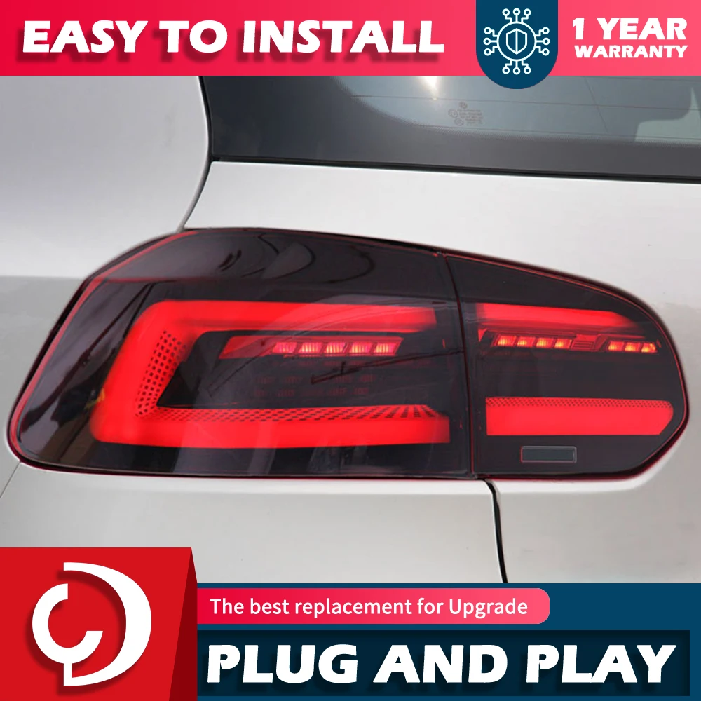 4 Pcs Tail Lamp For Vw Golf 6 Led Tail Light 2009-2012 Golf6 Mk6 R20 ...