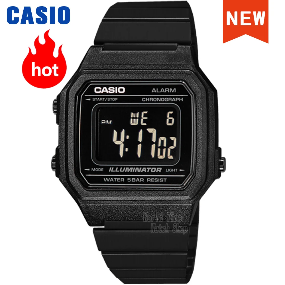 Casio watch for men Small Square Watch Trendy Styles Translucent strap ...